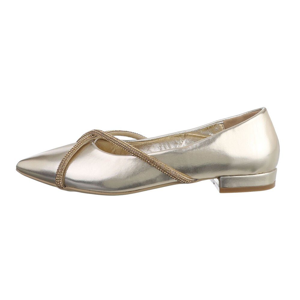 Goldene Ballerinas für Damen kaufen » Gold Ballerinas | OTTO