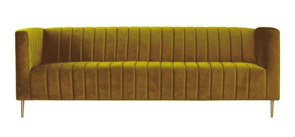Jvmoebel Sofa Stilvolle Gelbe Couch Moderner Dreisitzer Designer Möbel
