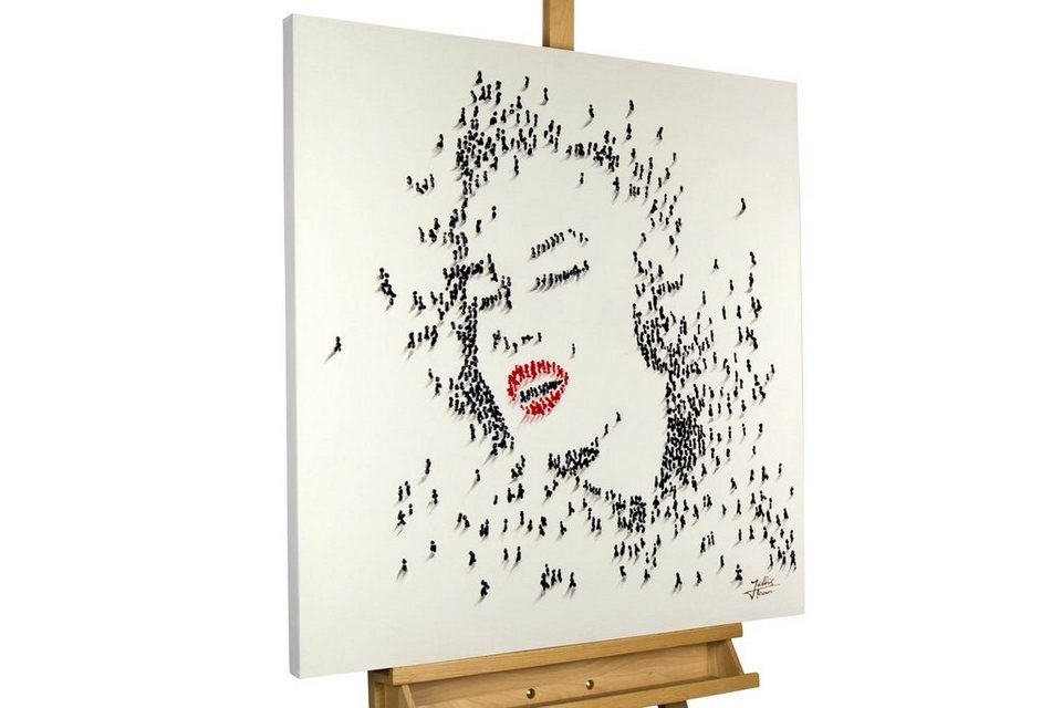 Kunstloft Gemälde Marilyn Monroe 80x80 Cm Leinwandbild 100 Handgemalt