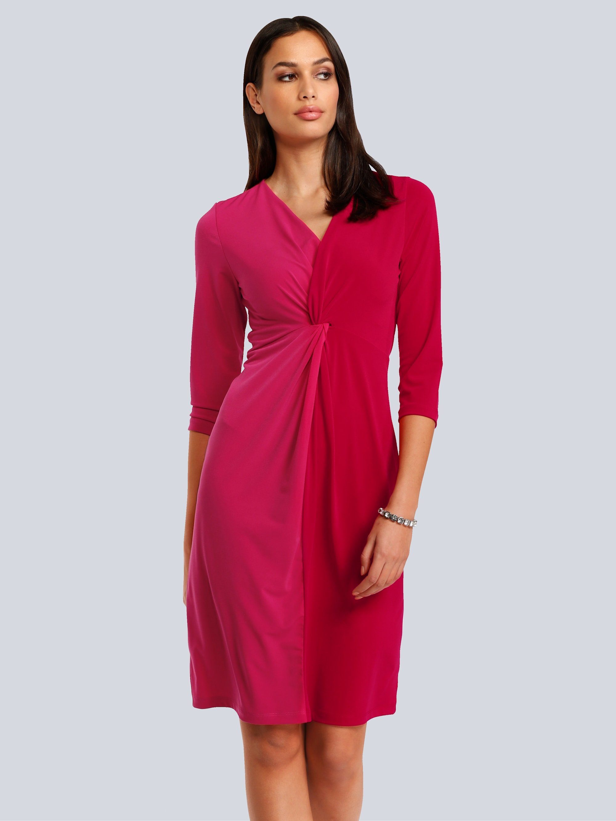 Alba Moda Kleid In Modischem Colourblock Modisches Wickelkleid In 2