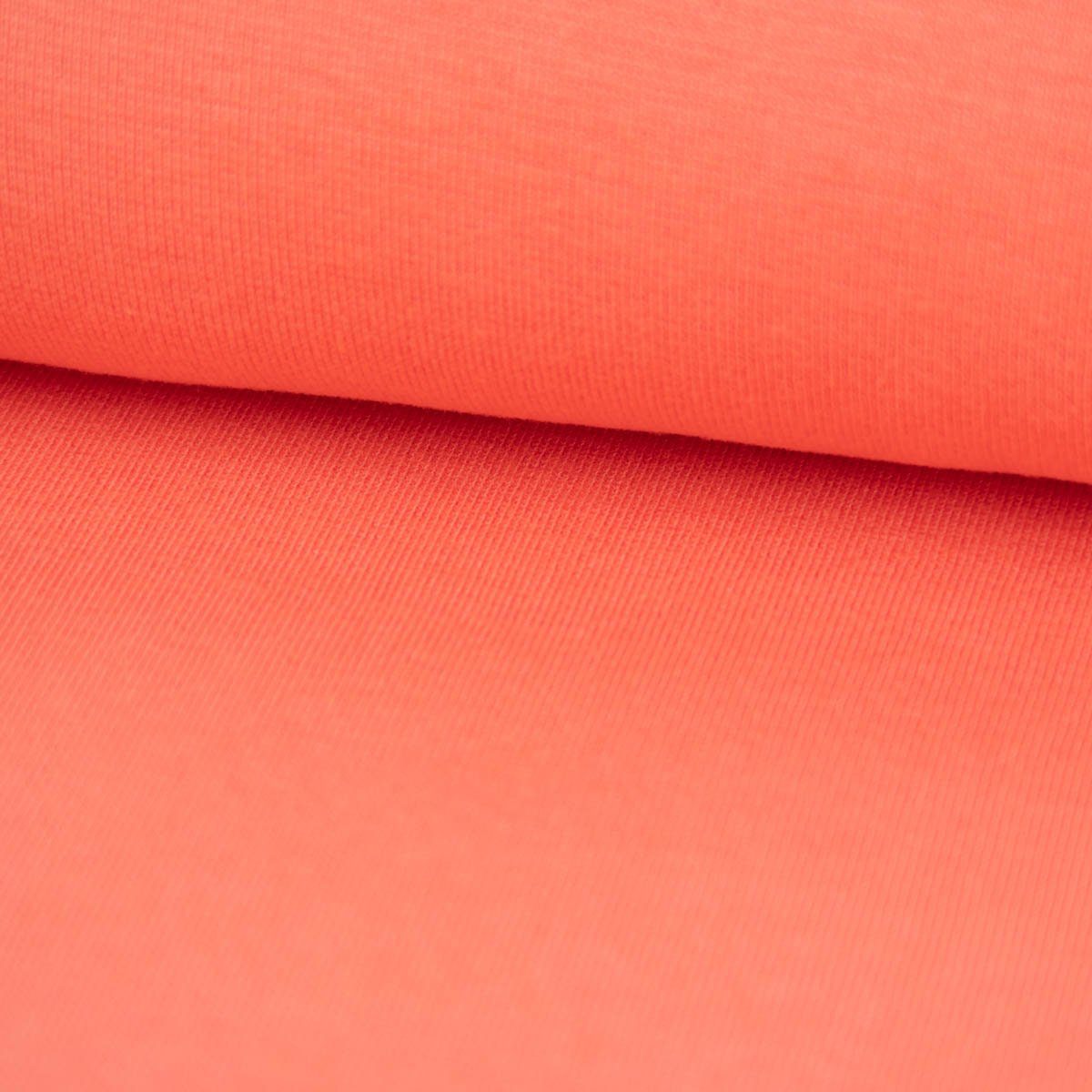 SchÖner Leben Stoff Strickschlauch Organic Bio Bündchenstoff Lachs