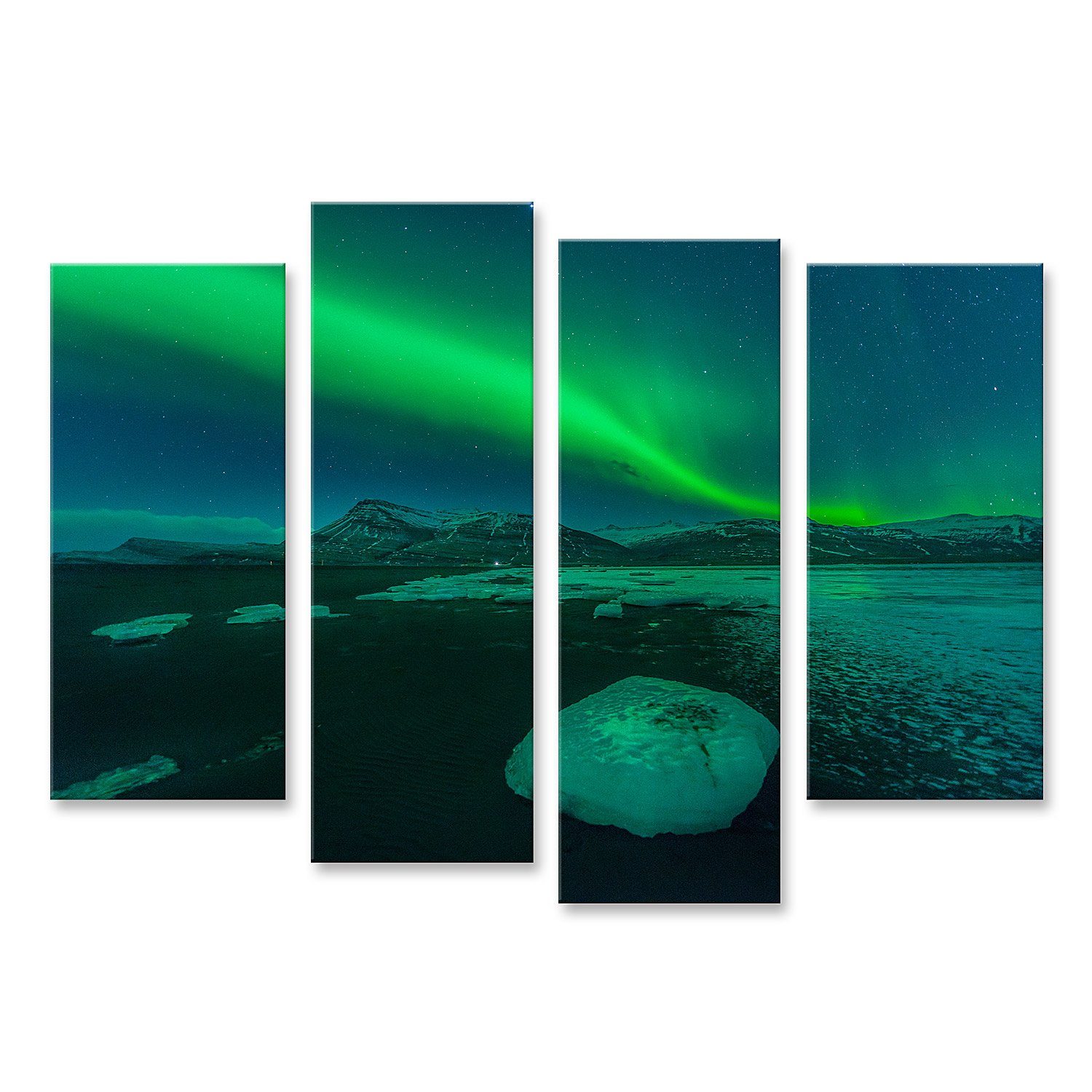 Islandburner Leinwandbild Bild Auf Leinwand Eine Schöne Grüne Und Rote