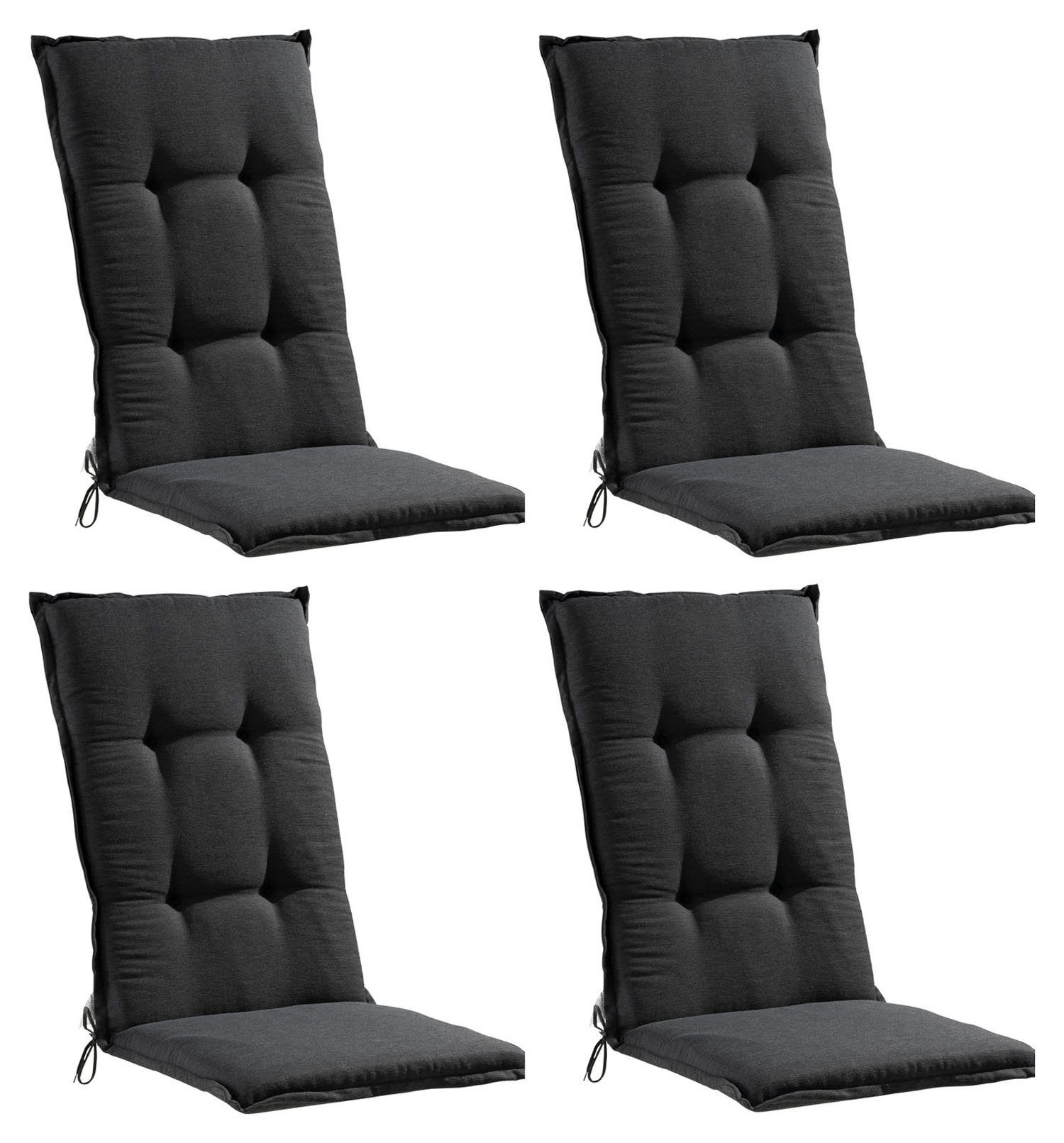 Go De Hochlehnerauflage Oregna B 50 X L 120 Cm Dunkelgrau 4er Set
