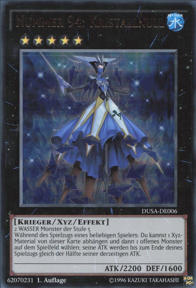Recollectibles Sammelkarte Yugioh Karte Nummer 94 Kristallnull Deutsch