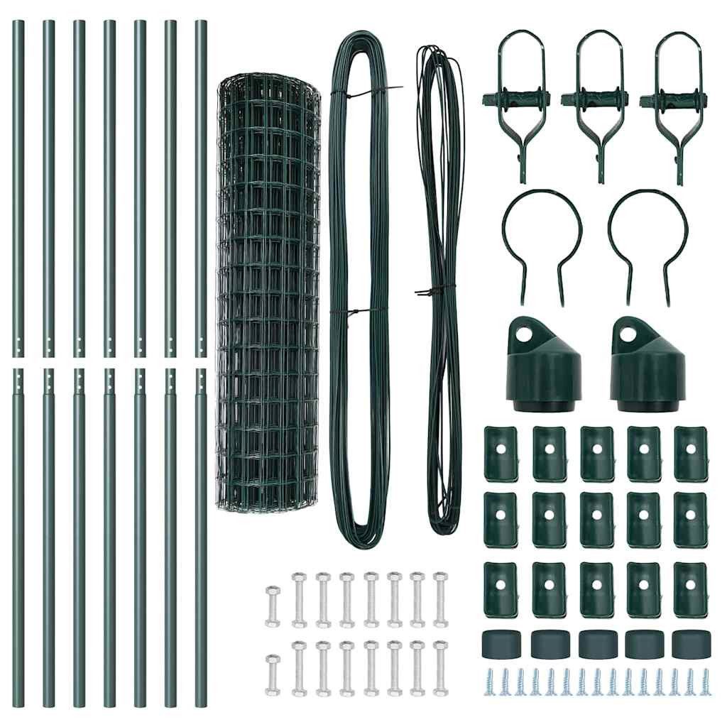 vidaXL Gartenzaun Ground Fix Geschweißter Drahtzaun 10 x 1,4 m (B x H ...