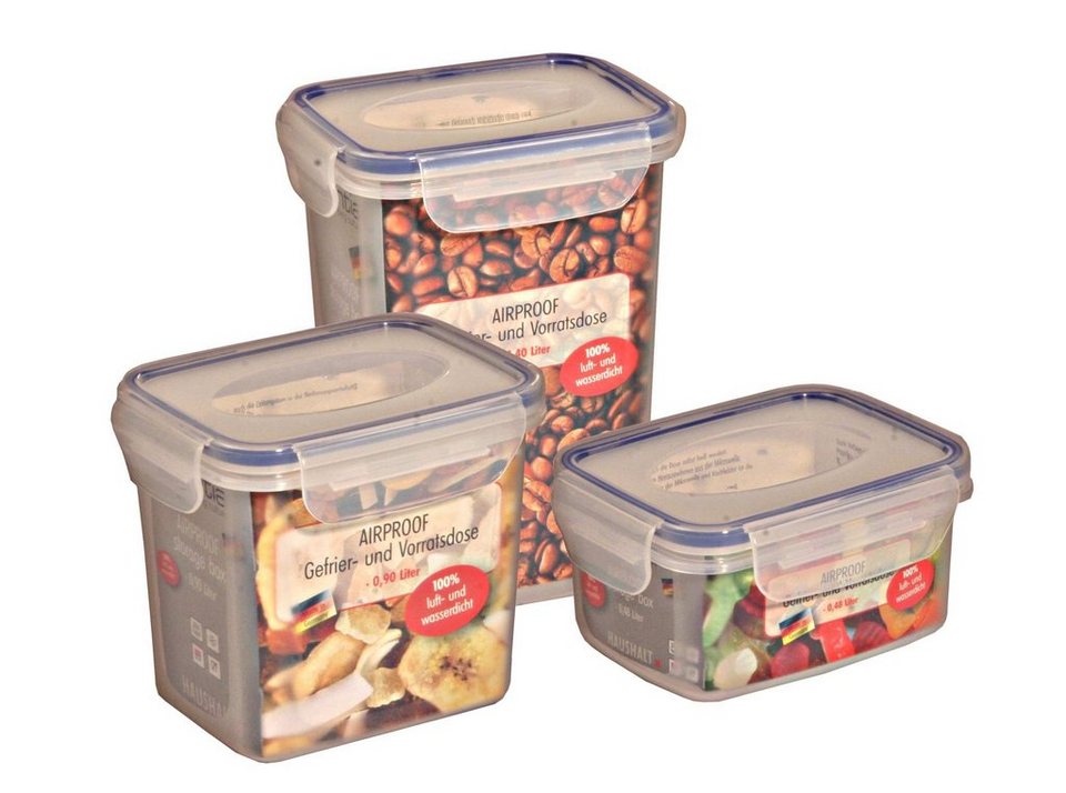Axentia Vorratsdose Airproof Kunststoff Set 3 Tlg