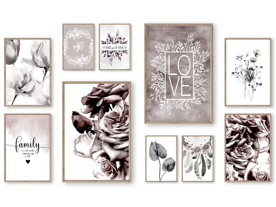 Homestyle Accessoires Poster Bilder Wandbilder Bilderwand Bilderset