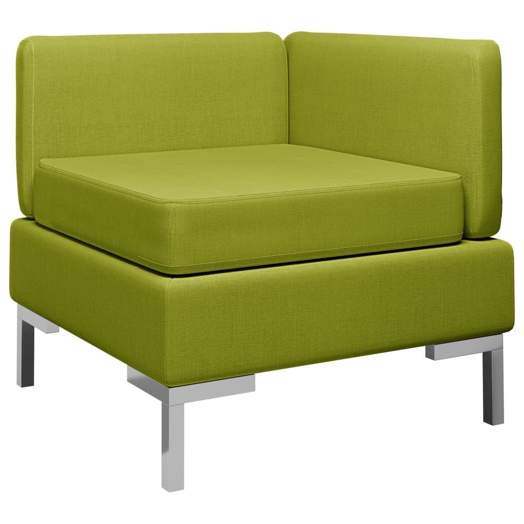 vidaXL Sofa Ecksofa Modular mit Auflage Stoff Grün