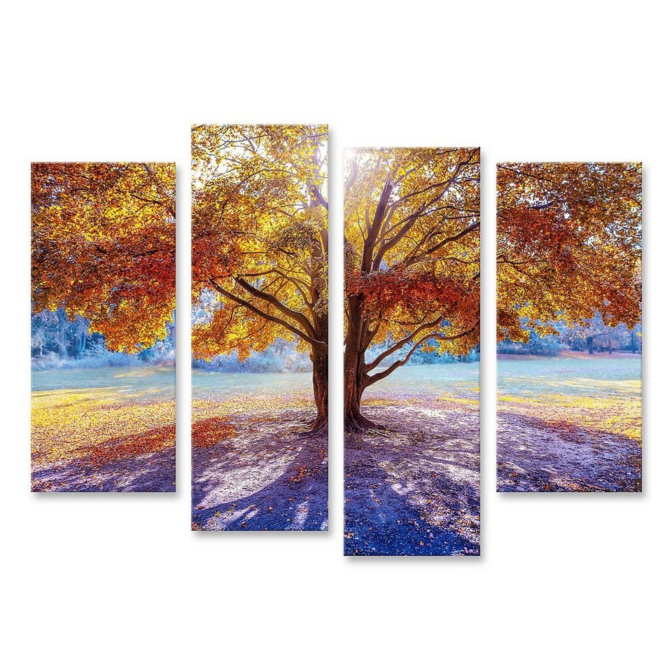Islandburner Leinwandbild Bild Auf Leinwand Herbst Baum Buntes