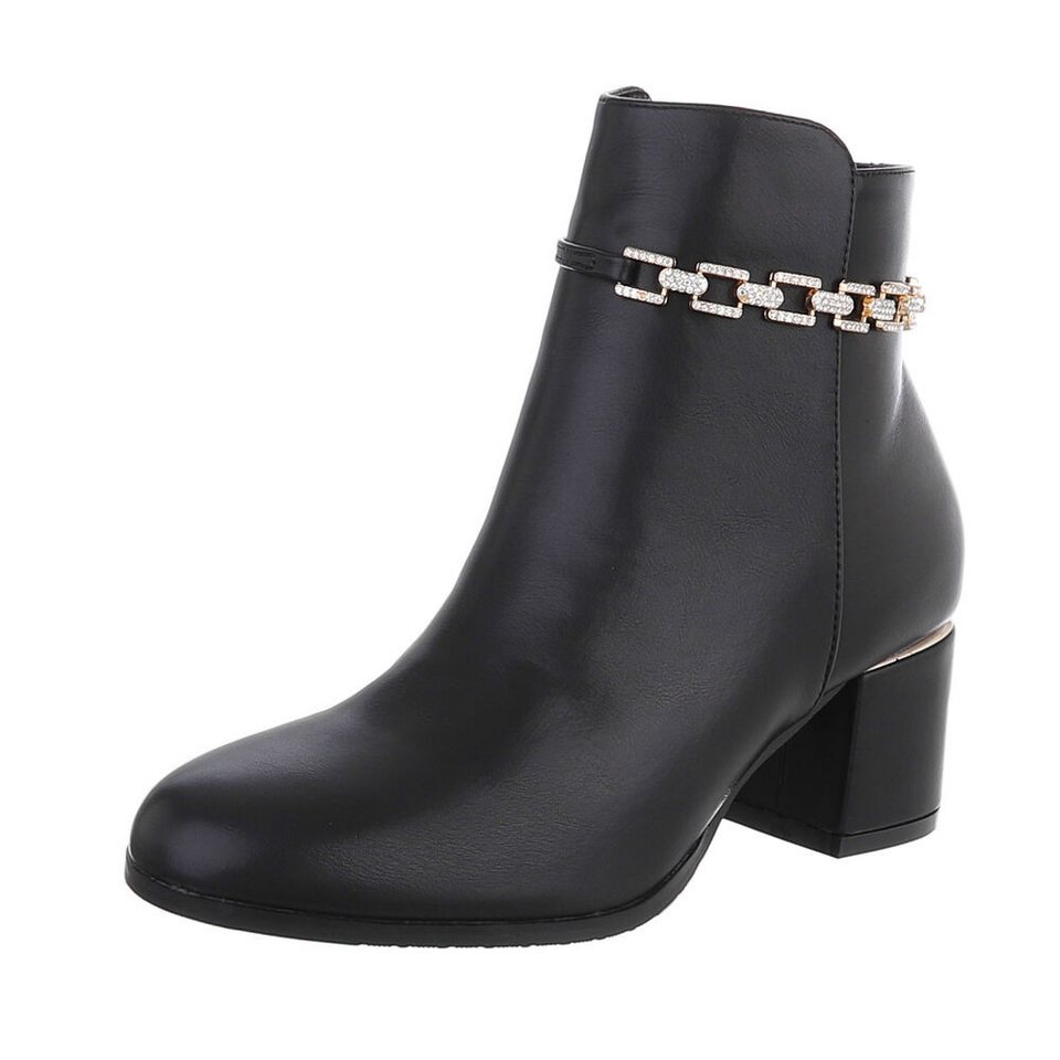 Ital Design Damen Elegant Stiefelette 87108727 Blockabsatz Klassische