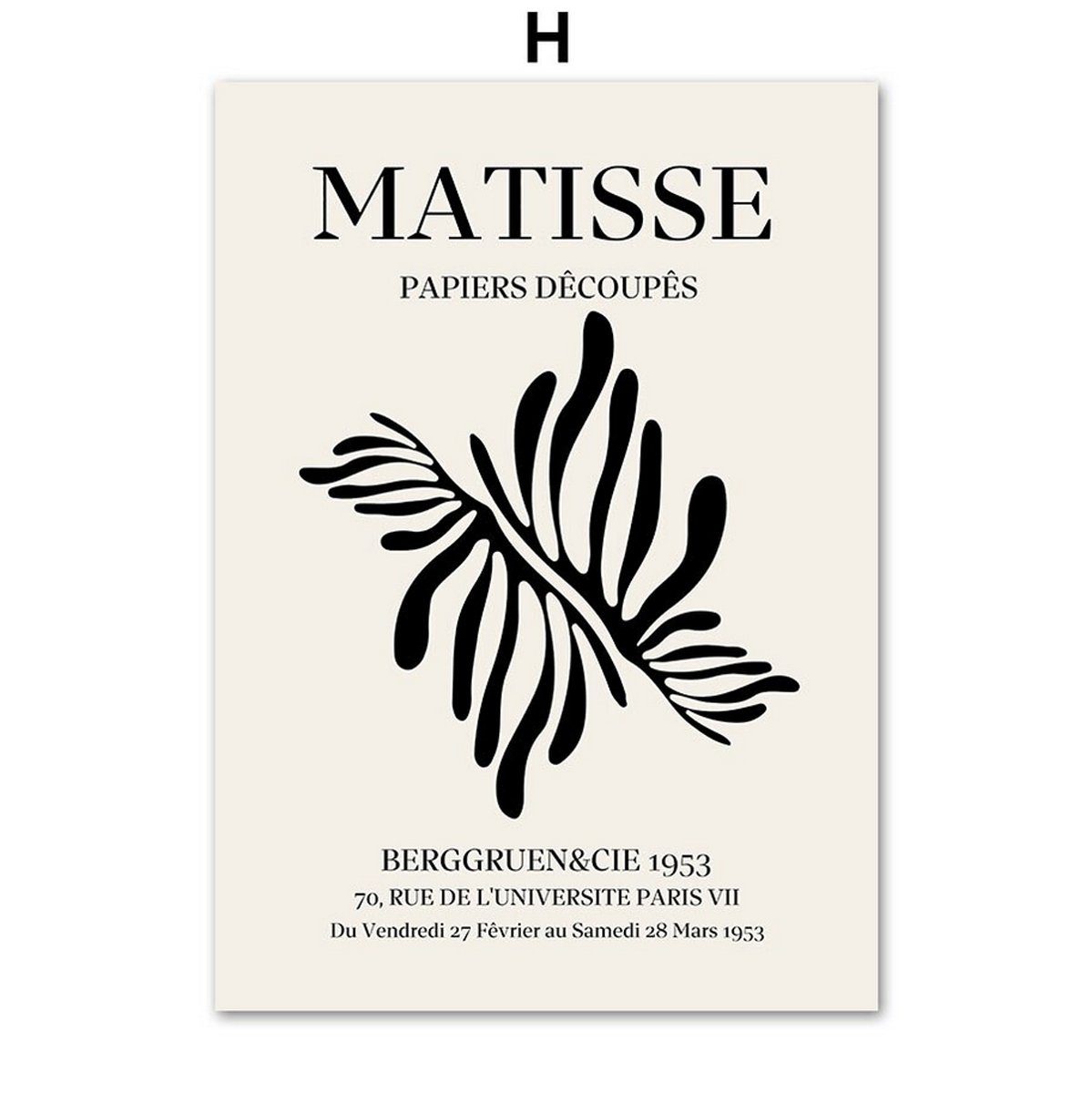 TPFLiving Kunstdruck »OHNE RAHMEN«, Motiv H, Poster Leinwand - Wandbild / Bauhaus - Geometrische ...