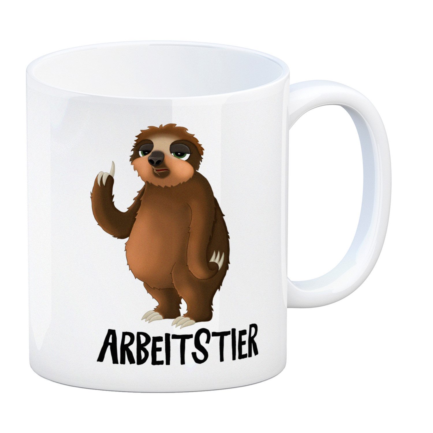 Speecheese Tasse Kaffeebecher Mit Faultier Motiv Und Spruch