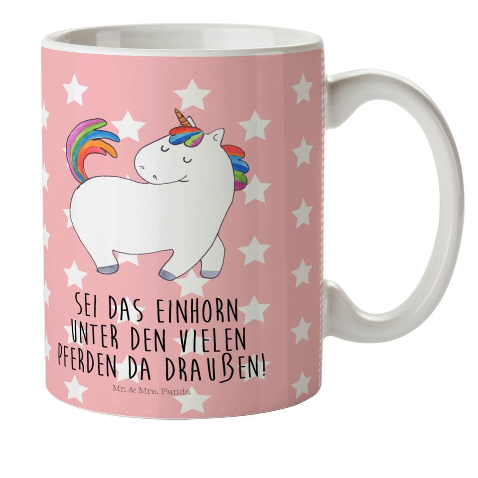 Mr And Mrs Panda Kinderbecher Einhorn Stolzierend Rot Pastell