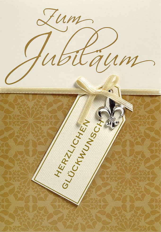 Perleberg Grußkarten Jubiläum - Glückwunschkarte im Format 11,5x17cm ...