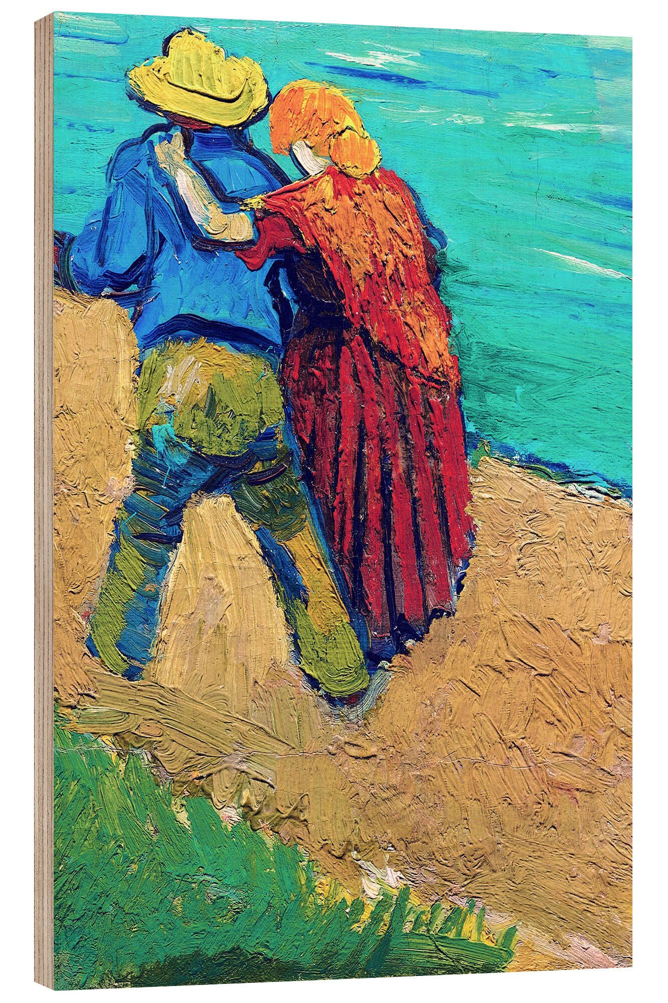 Posterlounge Holzbild Vincent Van Gogh Ein Liebespaar Arles