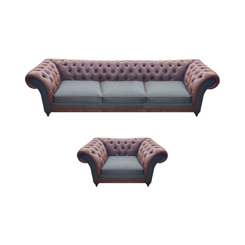 Jvmoebel Chesterfield Sofa Moderne Designer Sofagarnitur Polster Set