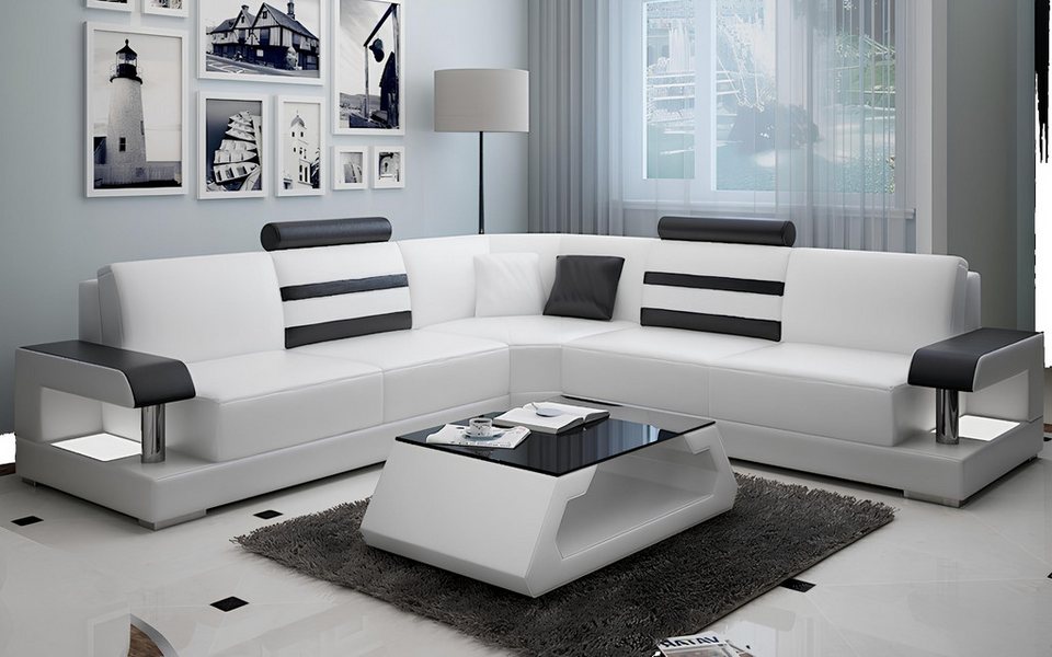 Xlmoebel Ecksofa Leder Ecksofa Mit Polsterung Und L Form Ideal Für