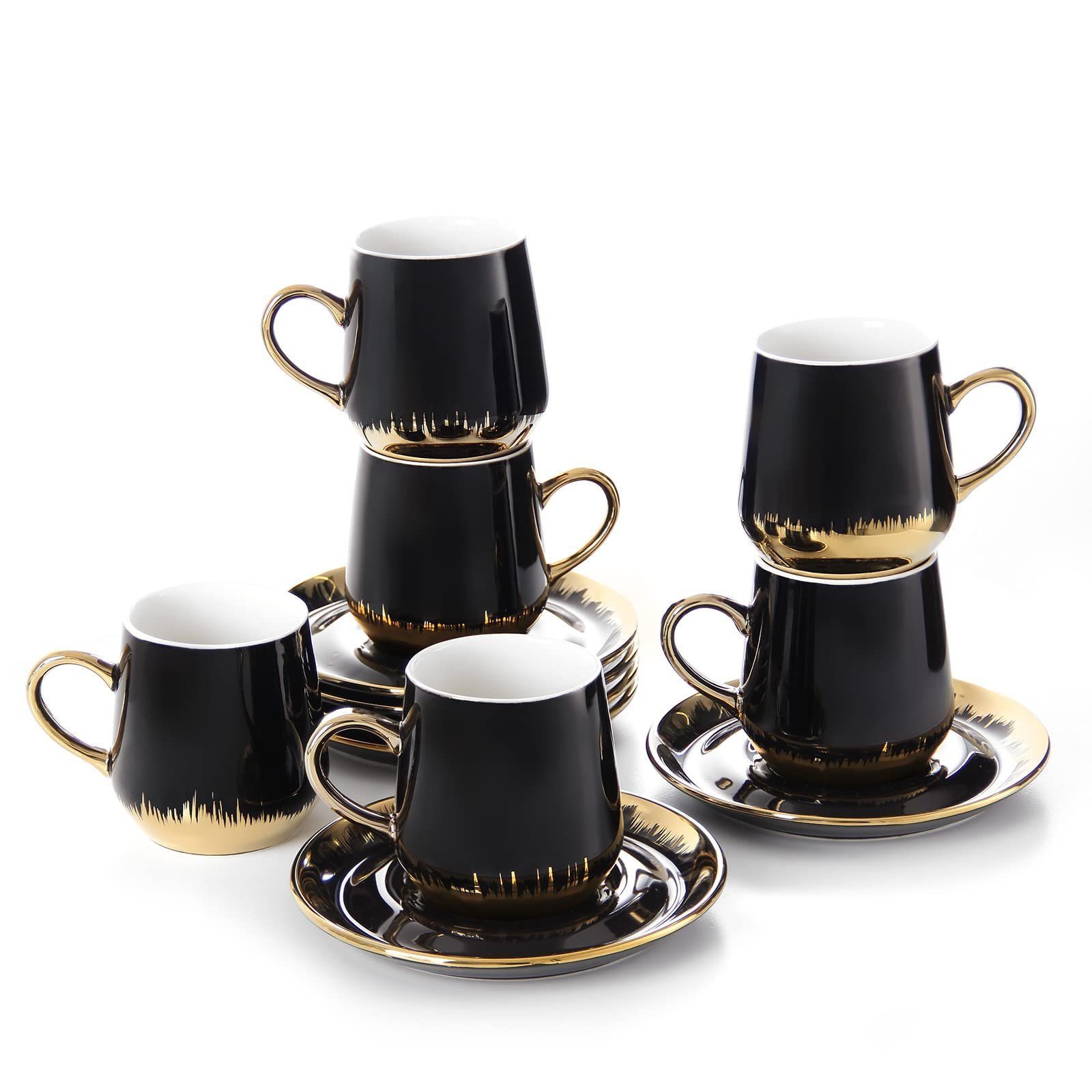 Lb Lichtenberg Cappuccinotasse Tassen Set 6 X 200ml Porzellan Espressotassen Set Mit