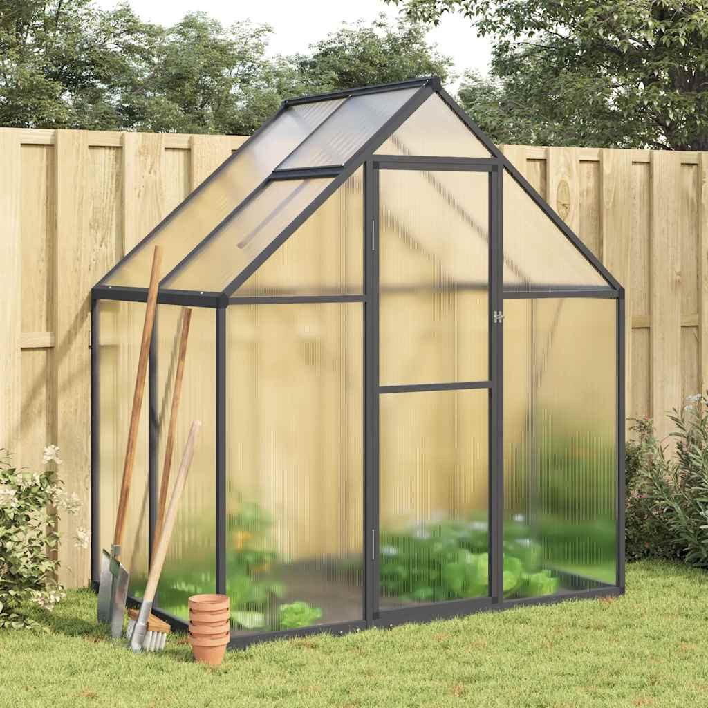 furnicato Gewächshaus Aluminium 169 x 58 x 195 cm in Silbern und ...