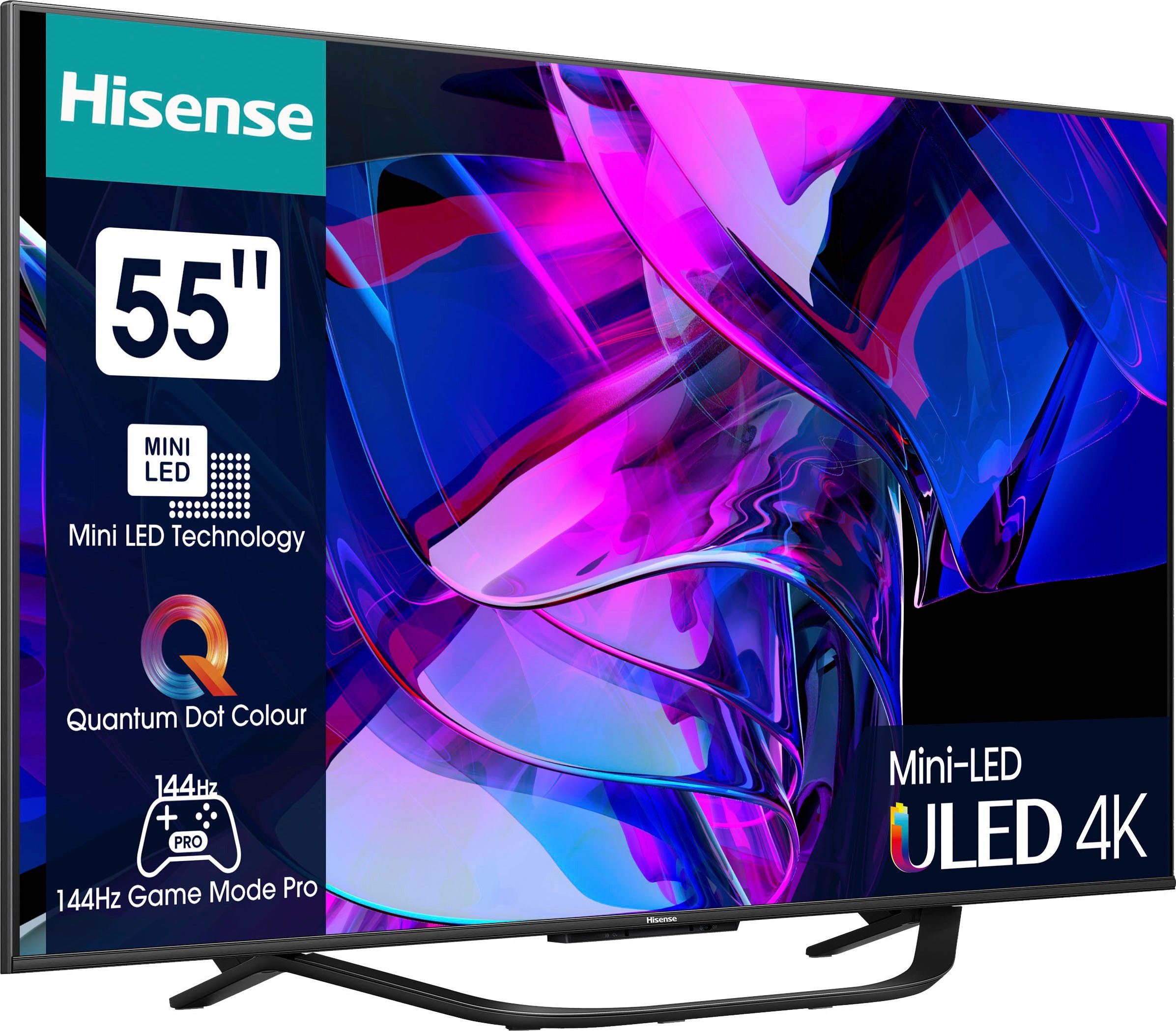 Hisense 55U7KQ Mini-LED-Fernseher (139 cm/55 Zoll, 4K Ultra HD, Smart-TV)