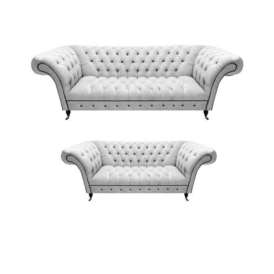 Jvmoebel Chesterfield Sofa Sofa Set 2tlg Sofa Dreisitze Mit Zweisitzer