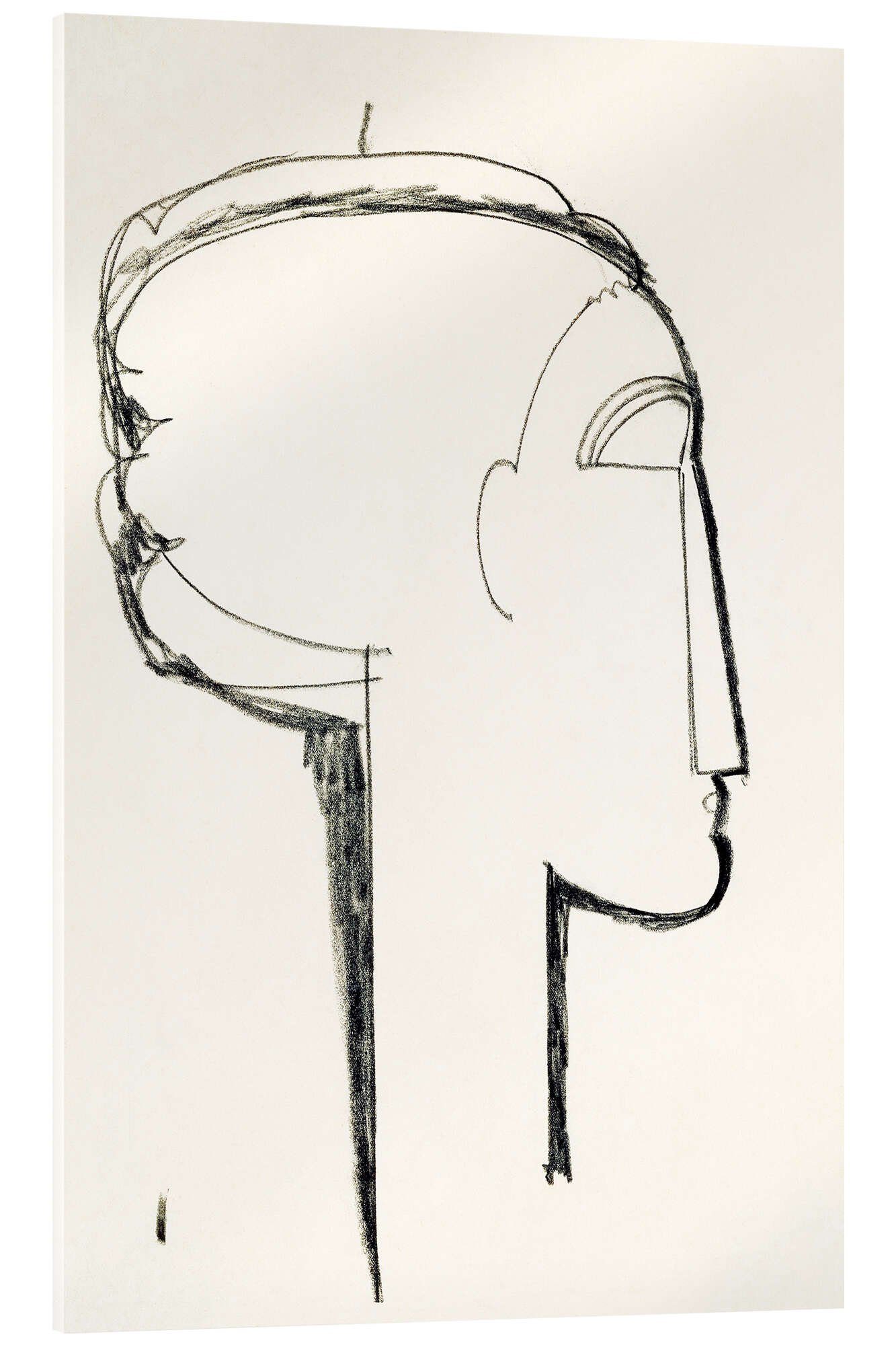 Posterlounge Acrylglasbild Amedeo Modigliani Kopf Im Profil Illustration