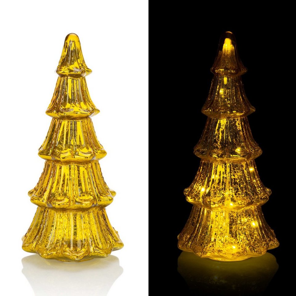 Online Fuchs Led Dekoobjekt Als Tannenbaum Aus Glas Mit Led