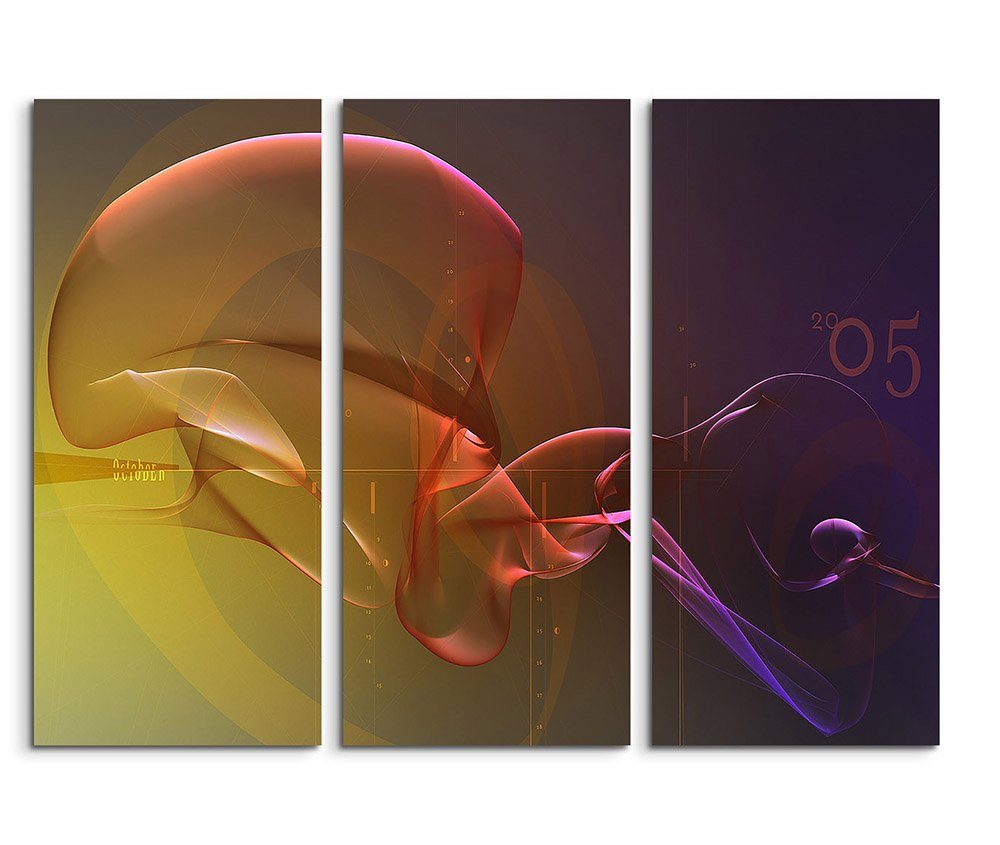 Sinus Art Leinwandbild Digital Abstract October 3x90x40cm