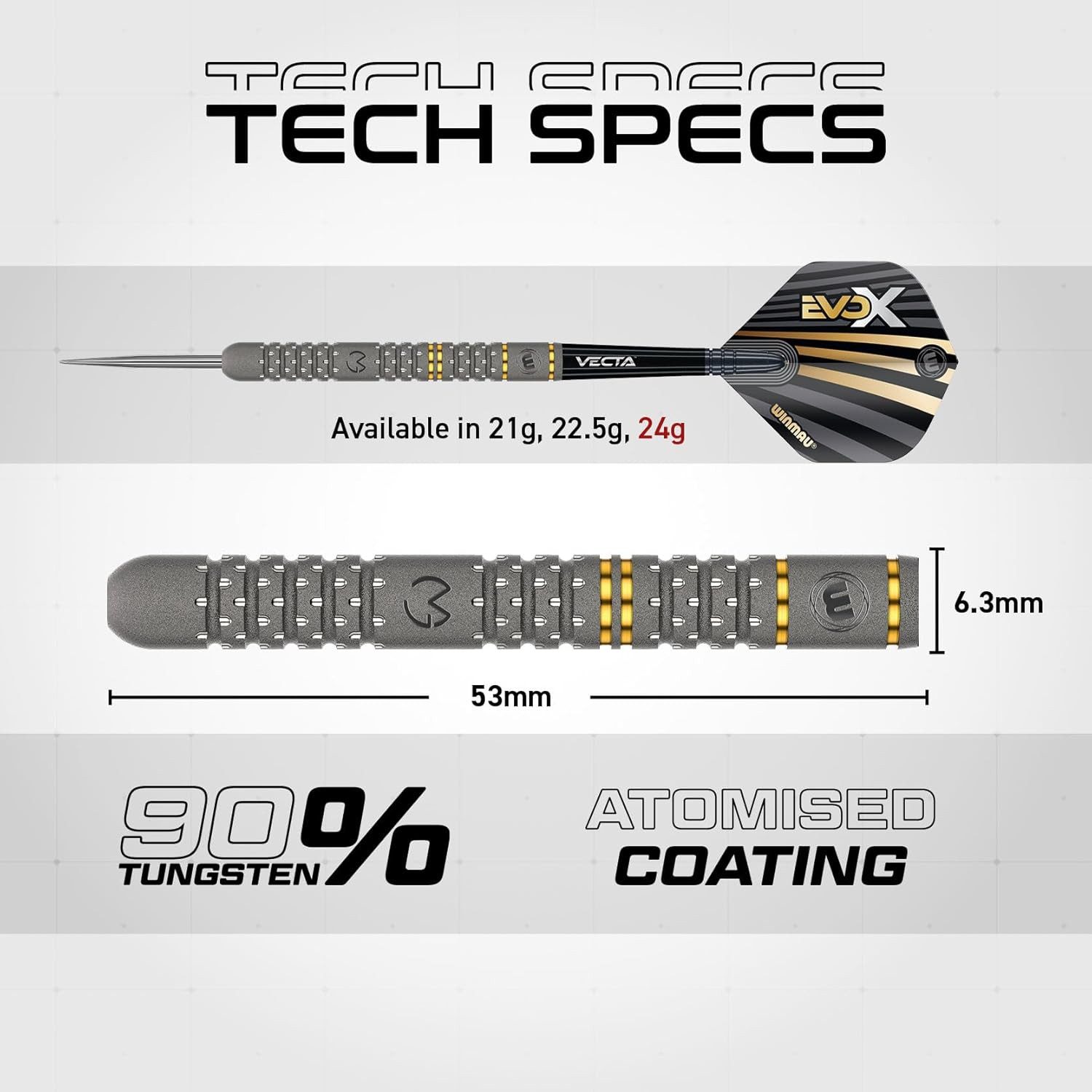 TARGET DARTS Dartpfeil Michael Van Gerwen MvG - EvoX 24g Professional ...