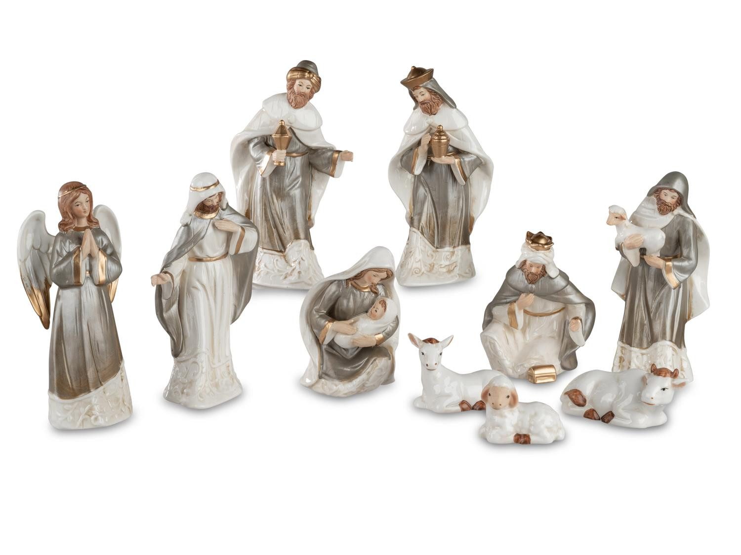 formano Dekofigur Winterzeit, Lieferumfang: 1 Set mit 10 Krippen ...
