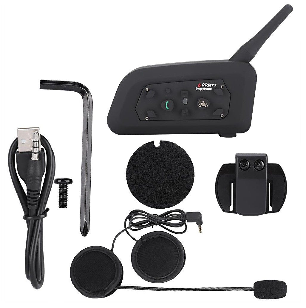 Tourtecs Funkgerät Intercom Motorrad Bluetooth Kommunikationssystem IK6 ...