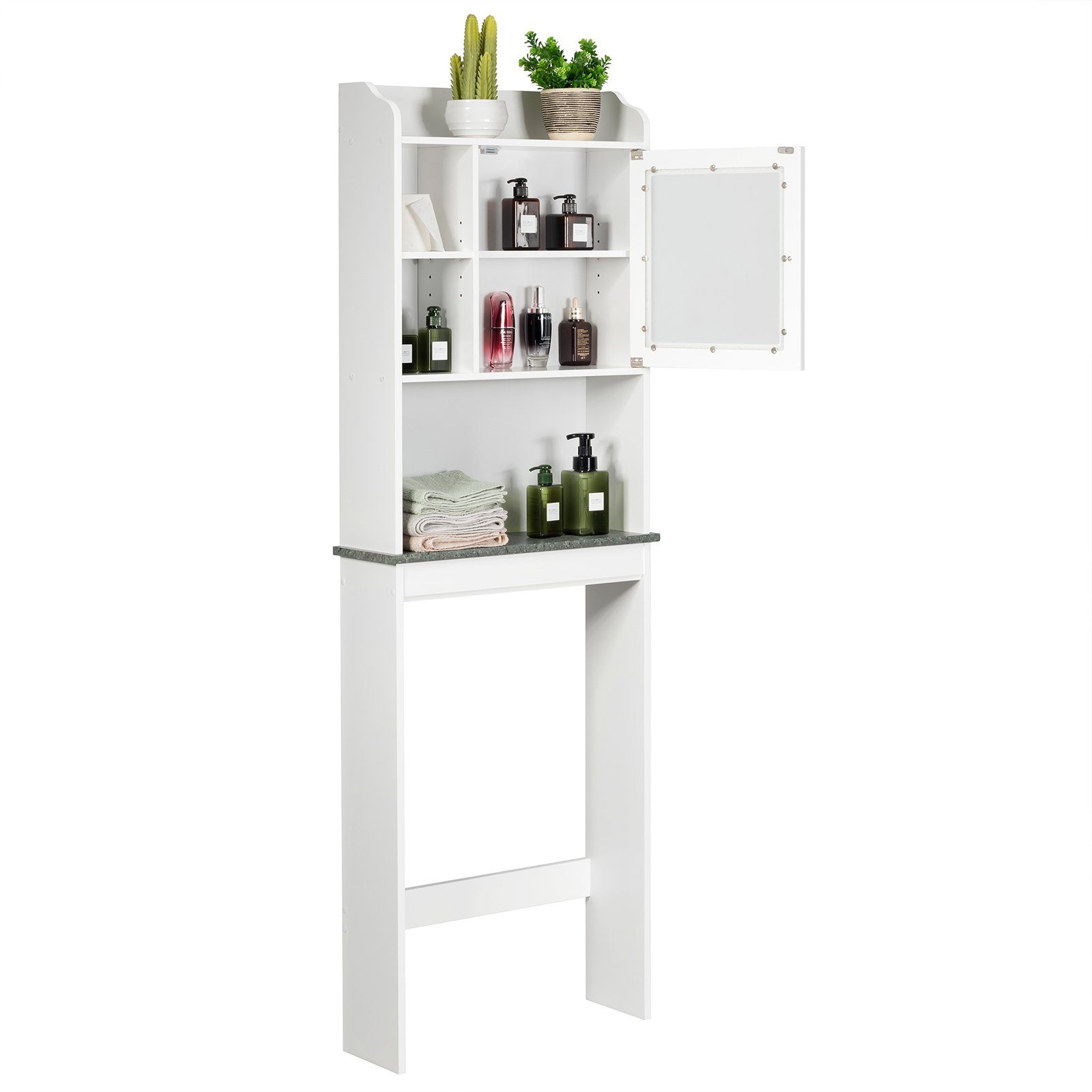 Costway Hochschrank Waschmaschinenschrank Toilettenschrank Badschrank
