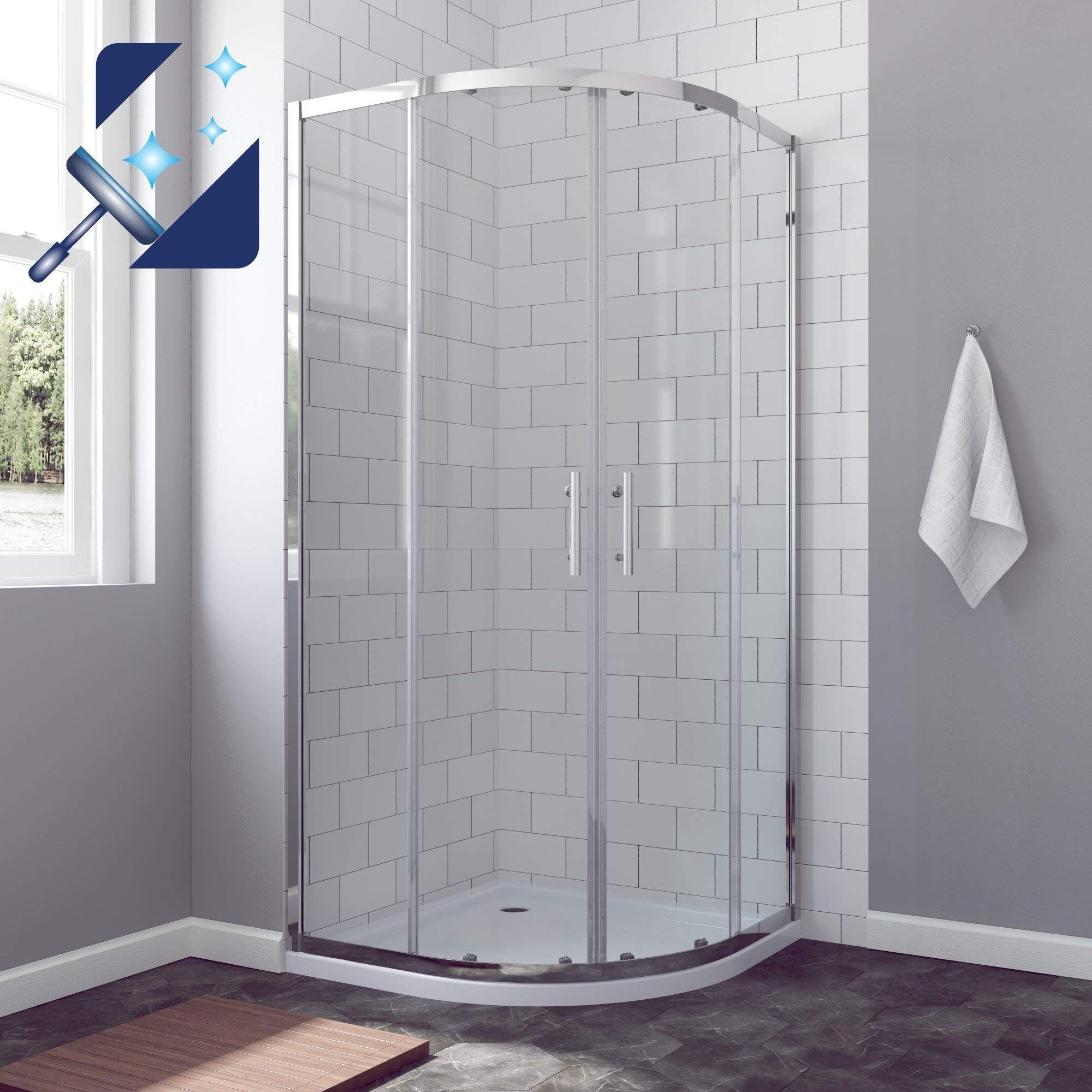 Aqualavos Runddusche Duschkabine Eckdusche Viertelkreis Runddusche