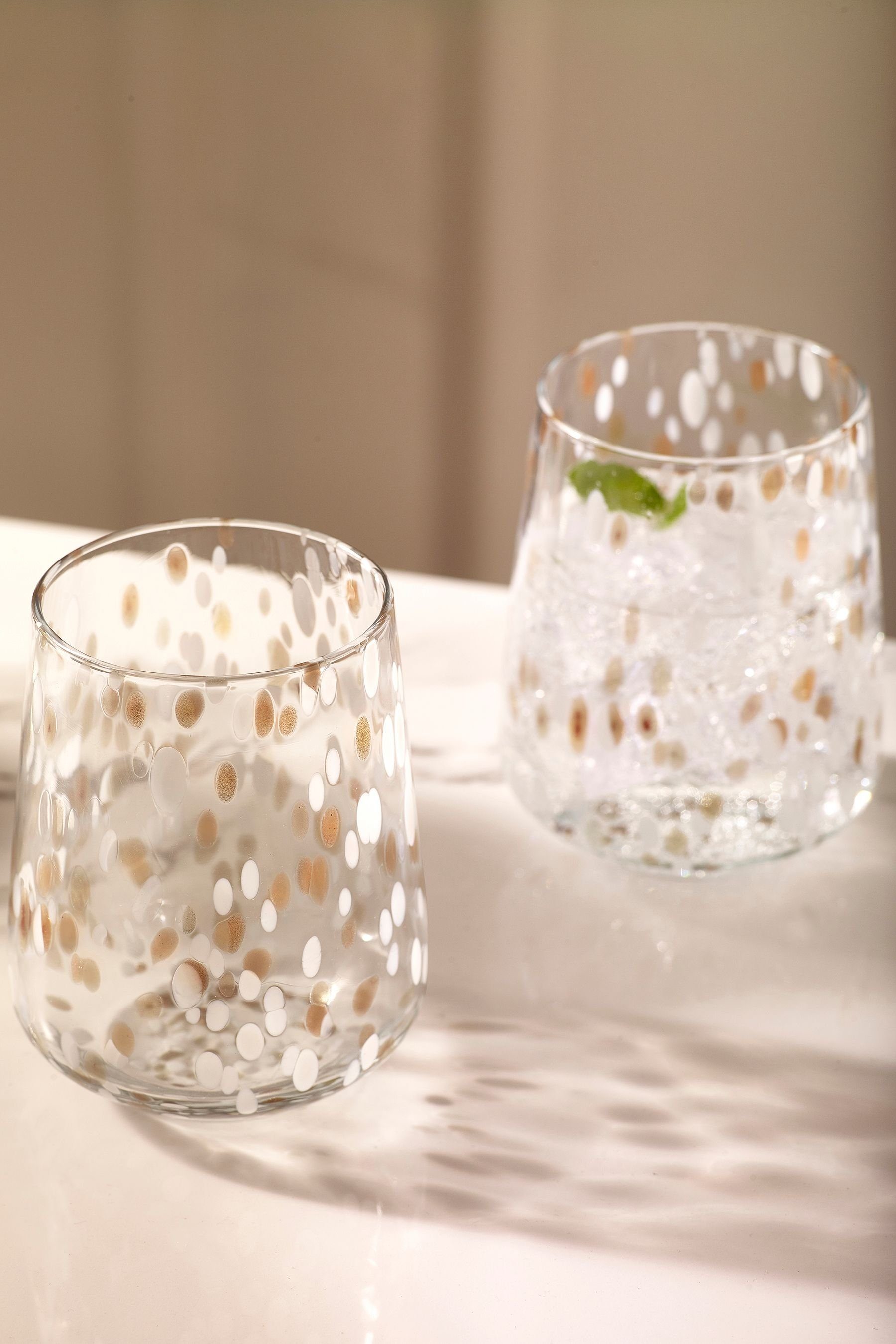 Next Tumbler Glas Trinkgläser Im Konfetti Look 2er Set Glas
