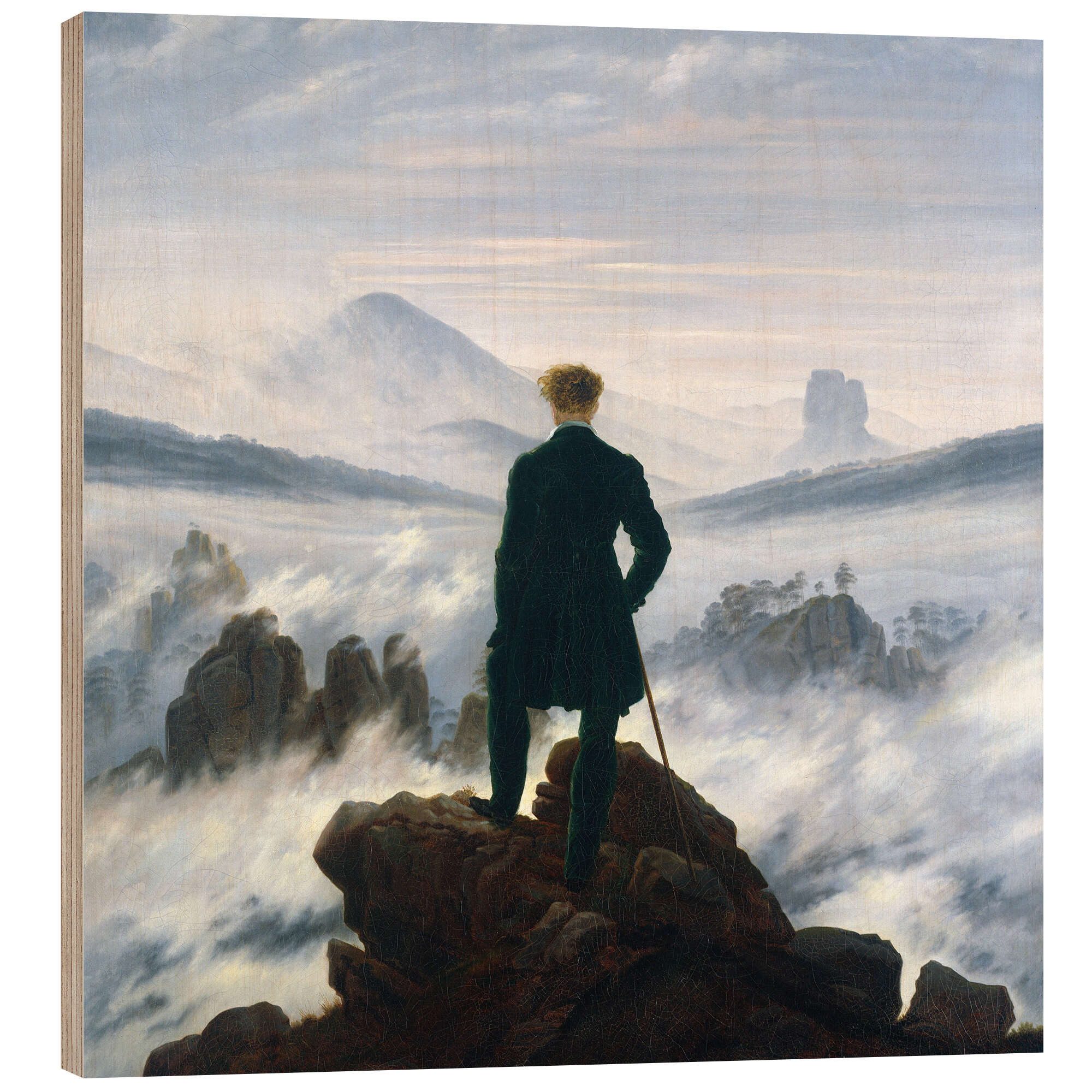 Posterlounge Holzbild Caspar David Friedrich Der Wanderer über Dem