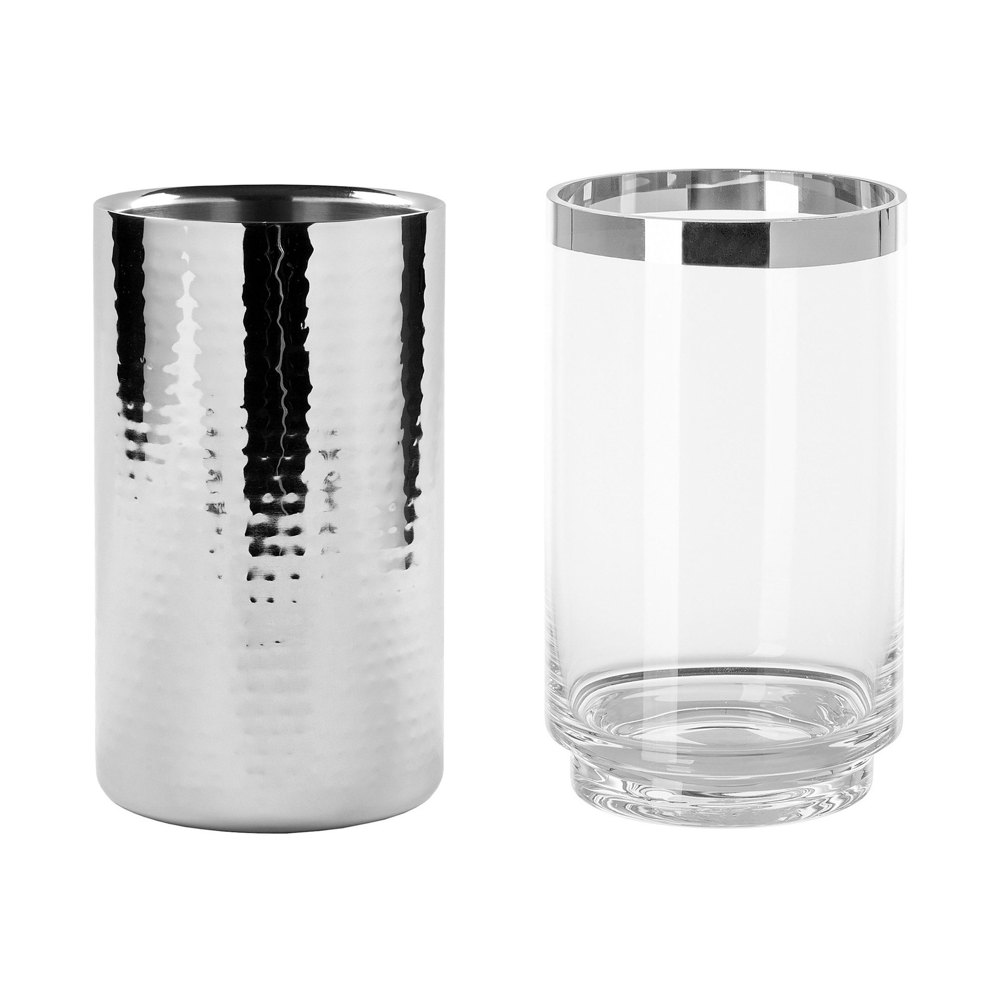 Fink Windlicht Kalas Weinkühler Windlicht Mit Glas Aus Edelstahl In
