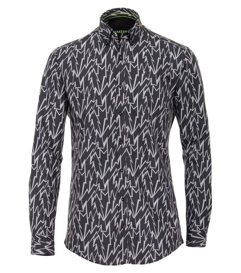 Langarmhemd Hemd Mit Modischem Druck Button Down