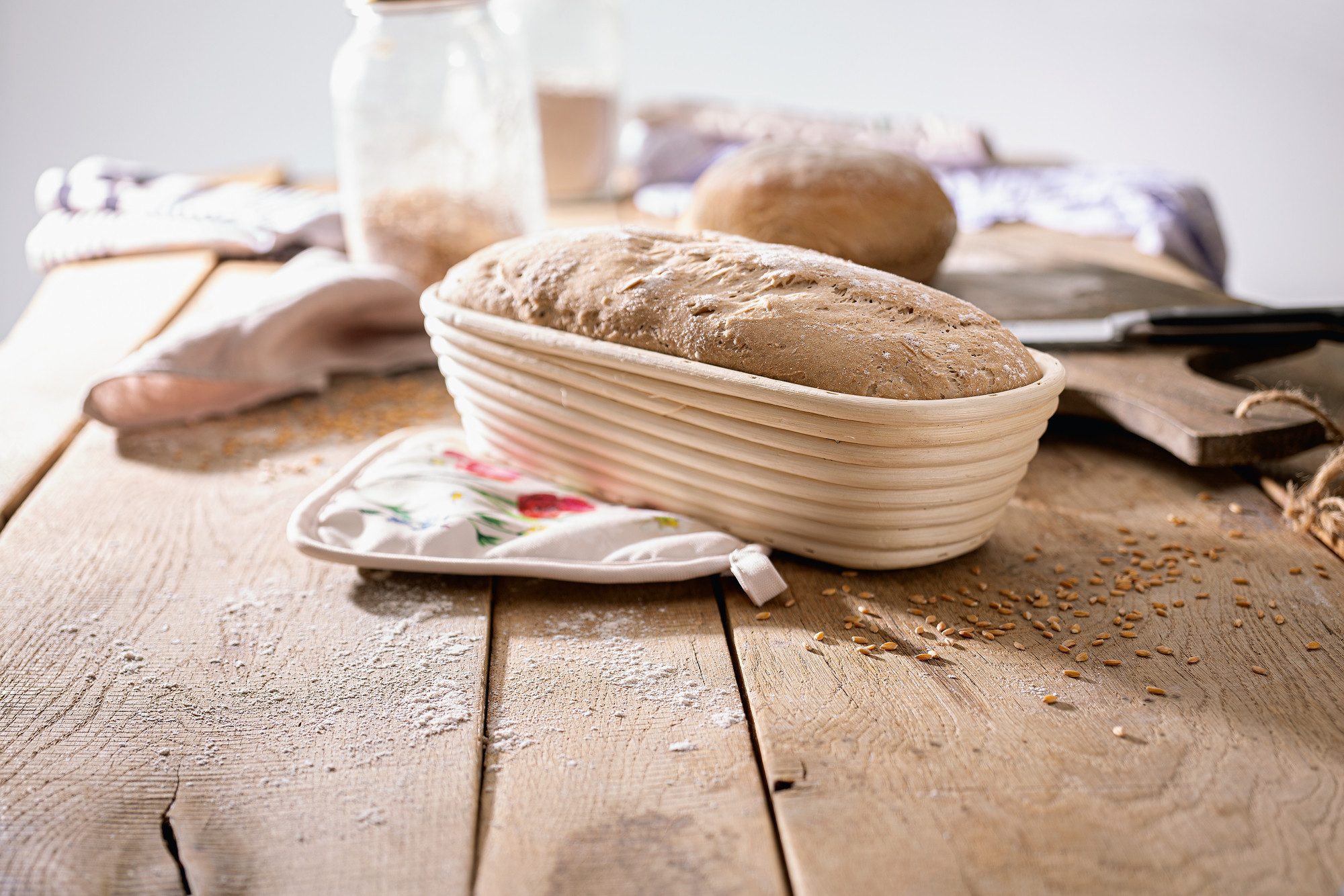 Frank Flechtwaren Allzweckkorb, Gärkorb Bread länglich
