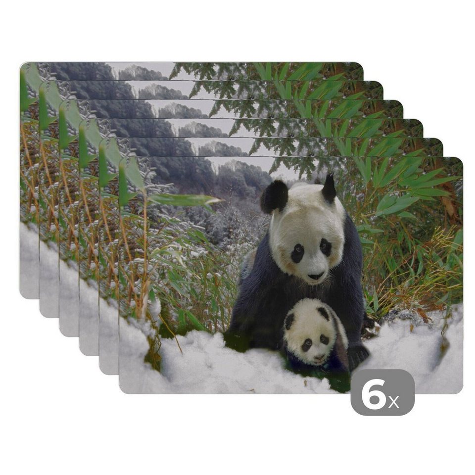 Platzset Panda Jungtier Schnee Muchowow 6 St Platzset