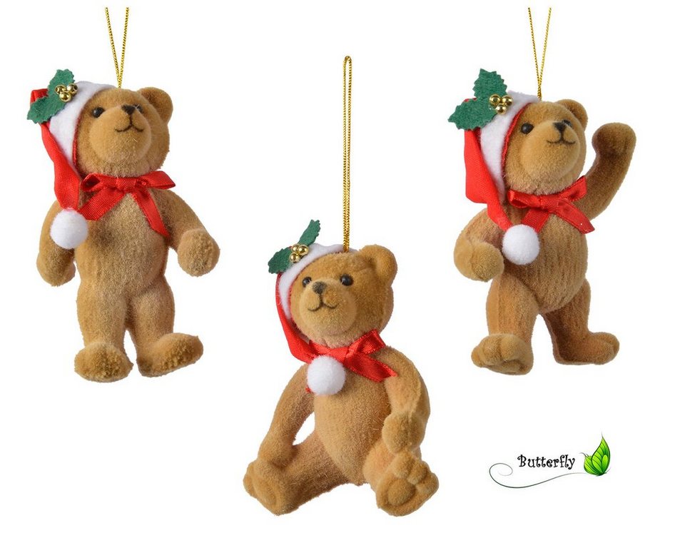 Decoris Season Decorations Christbaumschmuck Anhänger Mix Teddybär