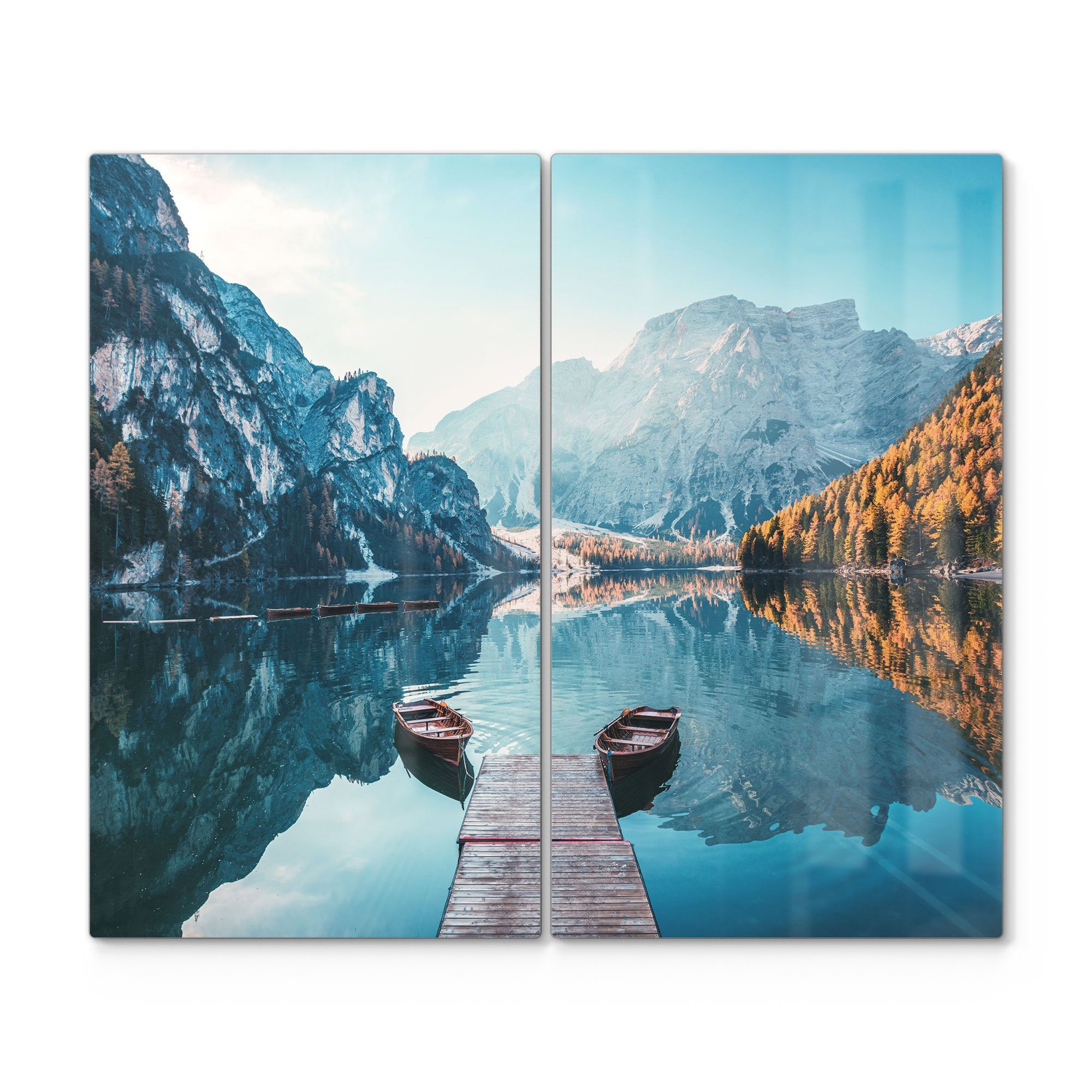 Deqori Herdblende Abdeckplatte Blick Auf Lago Di Braies Glas 2