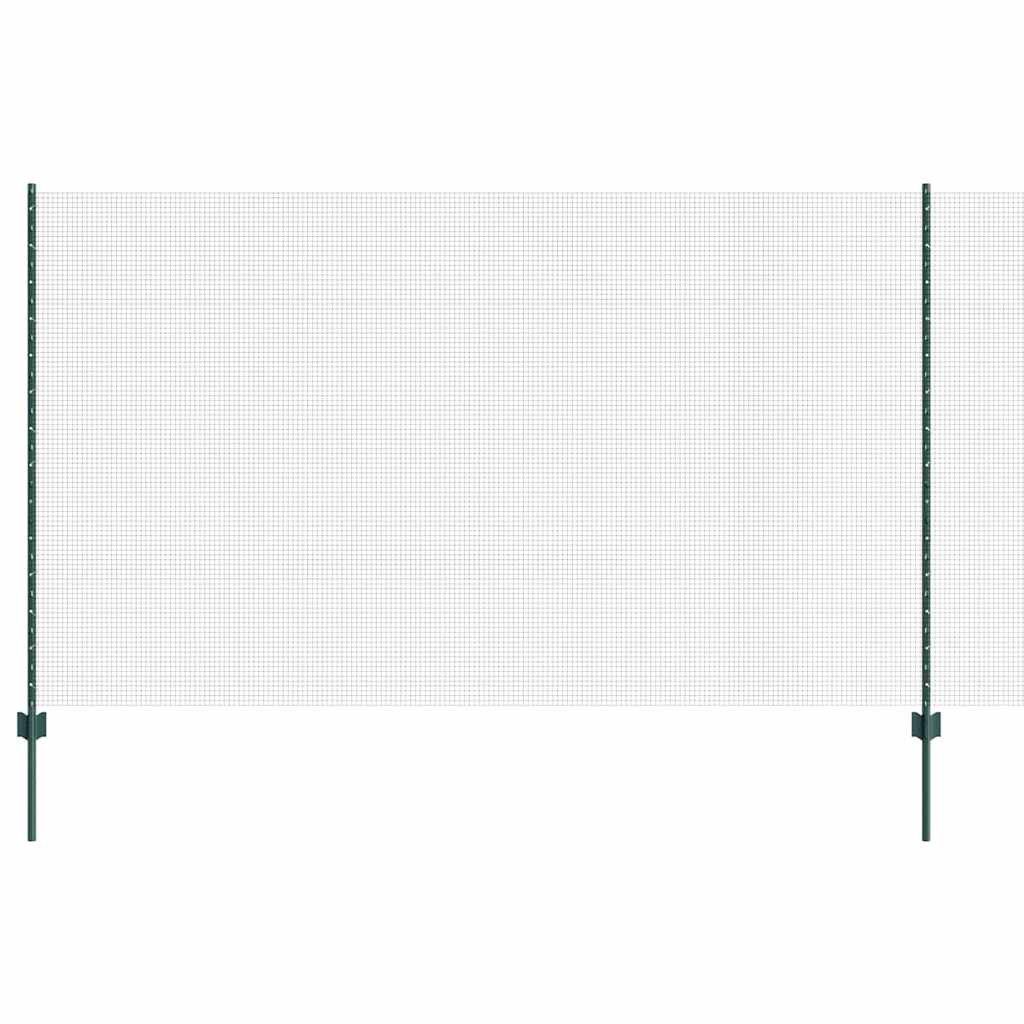 vidaXL Gartenzaun Schweißdrahtzaun mit Pfosten 25 x 1,4 m (B x H), (1 ...