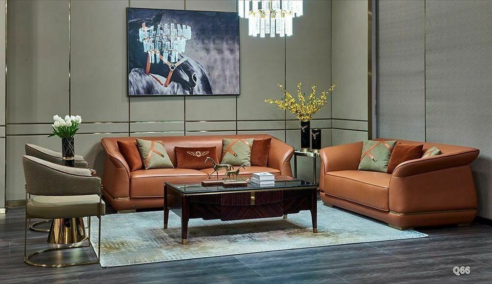Jvmoebel Sofa Moderne Sofa Garnitur 32 Sitzer Design Ledersofa Couch