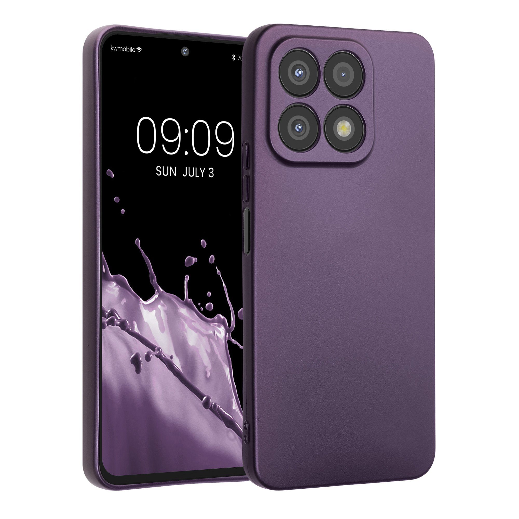 kwmobile Handyhülle Handyhülle für Honor X8a, Silikon Case metallisch ...