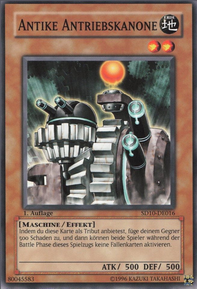 Recollectibles Sammelkarte Yugioh Karte Antike Antriebskanone Deutsch