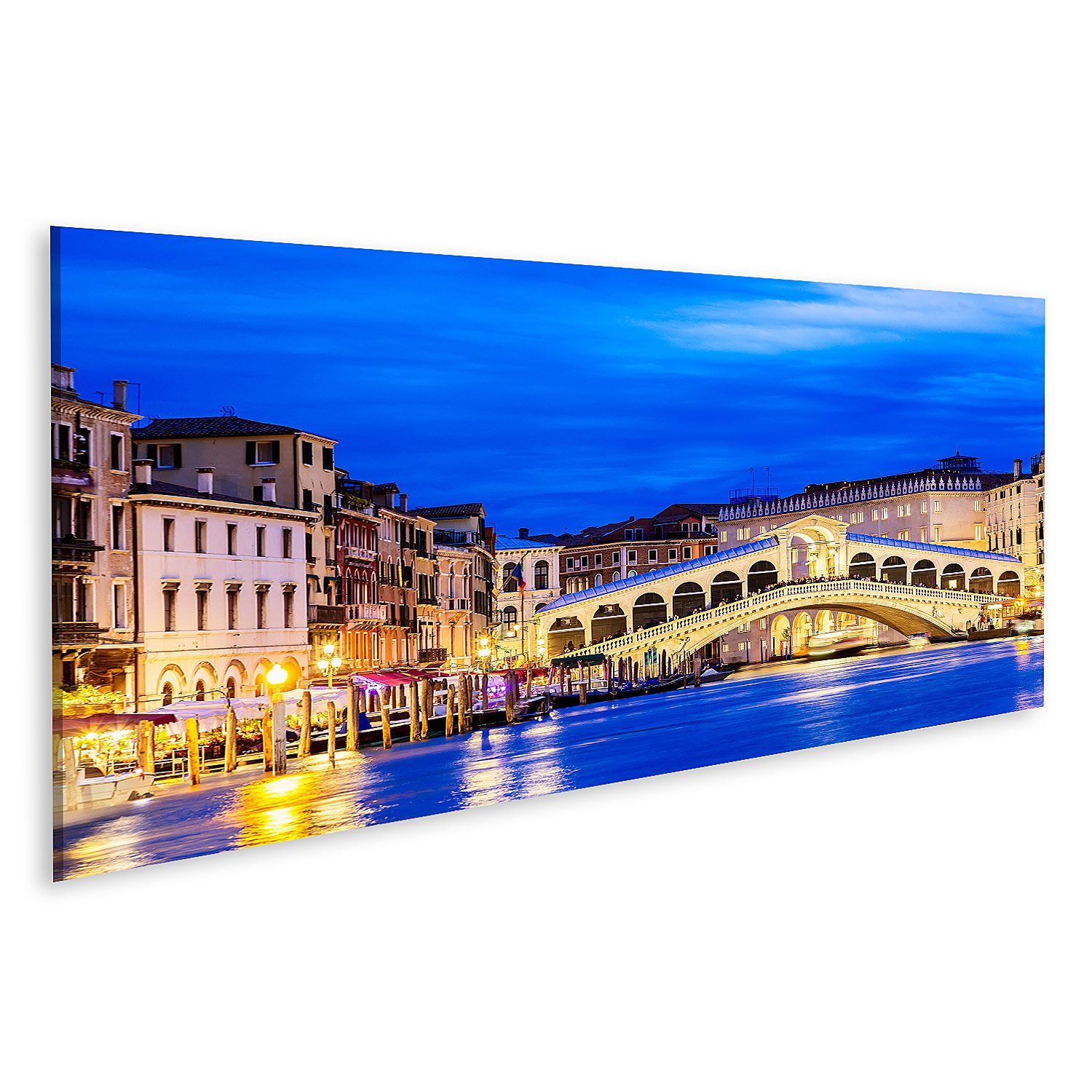 islandburner Leinwandbild »Bild auf Leinwand Venedig Italien Rialto-Brücke und Canal Grande in de«