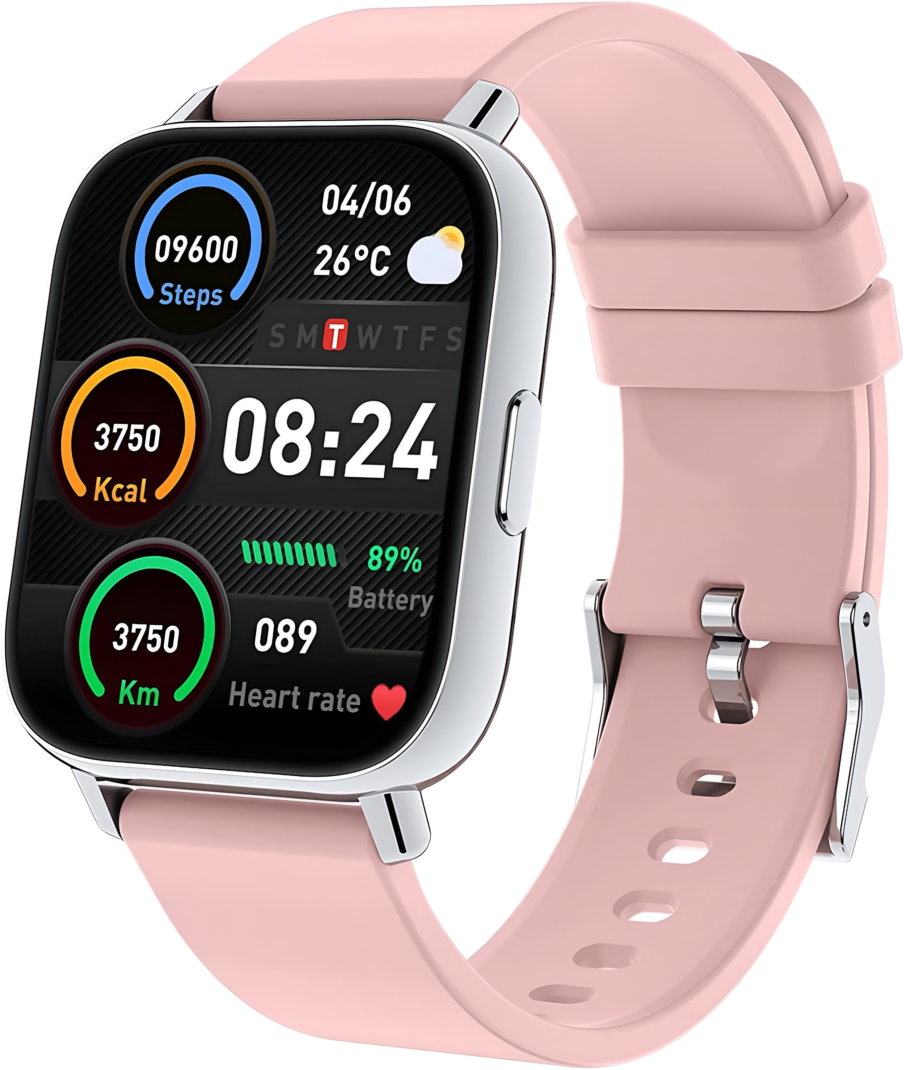 CULTZEN Smartwatch-Armband Geschenk 1.69 Zoll Fitnessuhr, 24 Sportmodi Tracker Schrittzähler ...