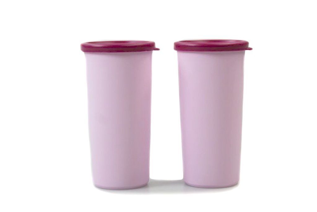 TUPPERWARE Trinkflasche Eco Joghurtbecher 80 ml rosa Becher (2 ...