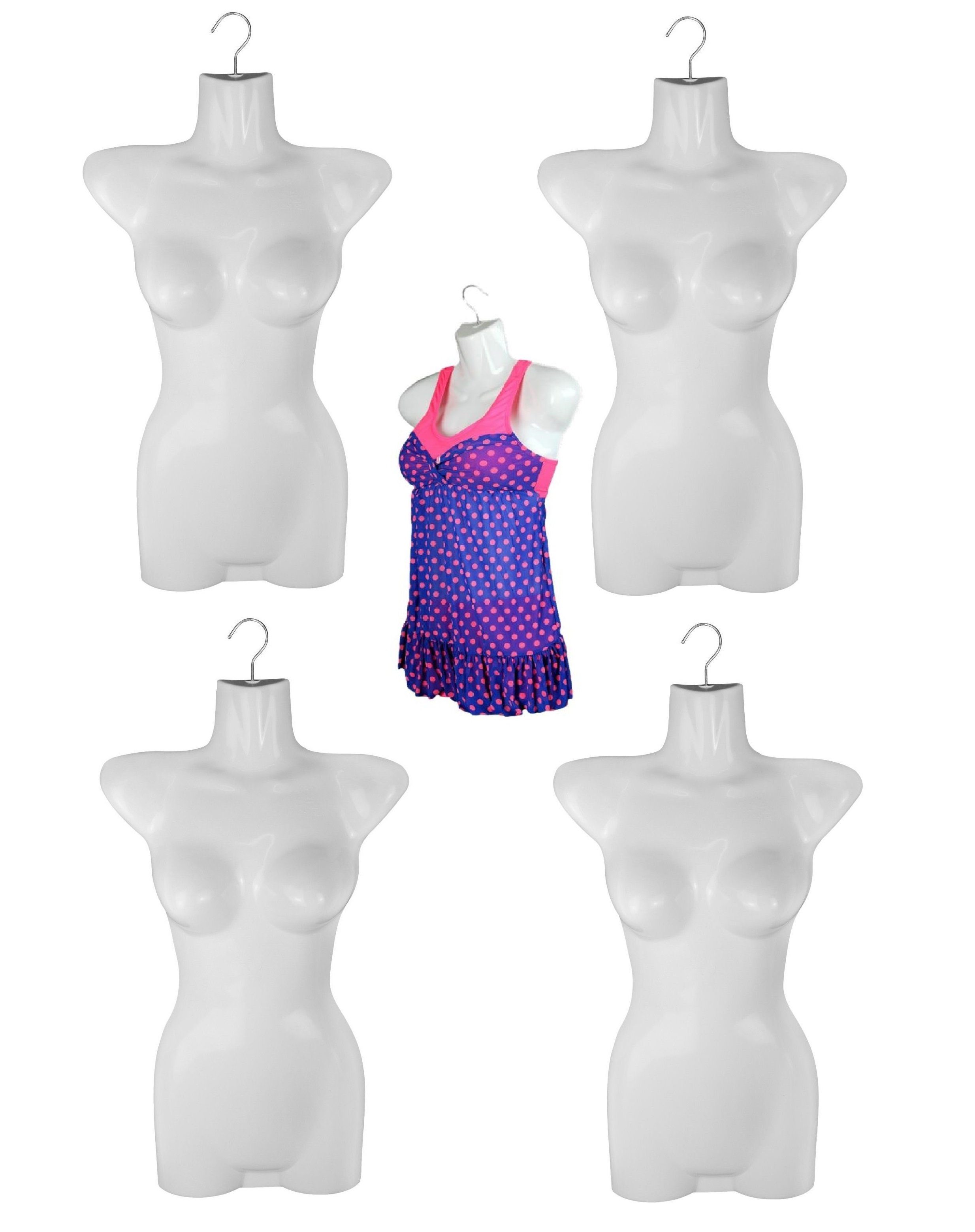 BAYLI Schneiderbüste 5er Set Torso Weiblich - 70 cm Damentorso aus Kunststoff - Oberkörper