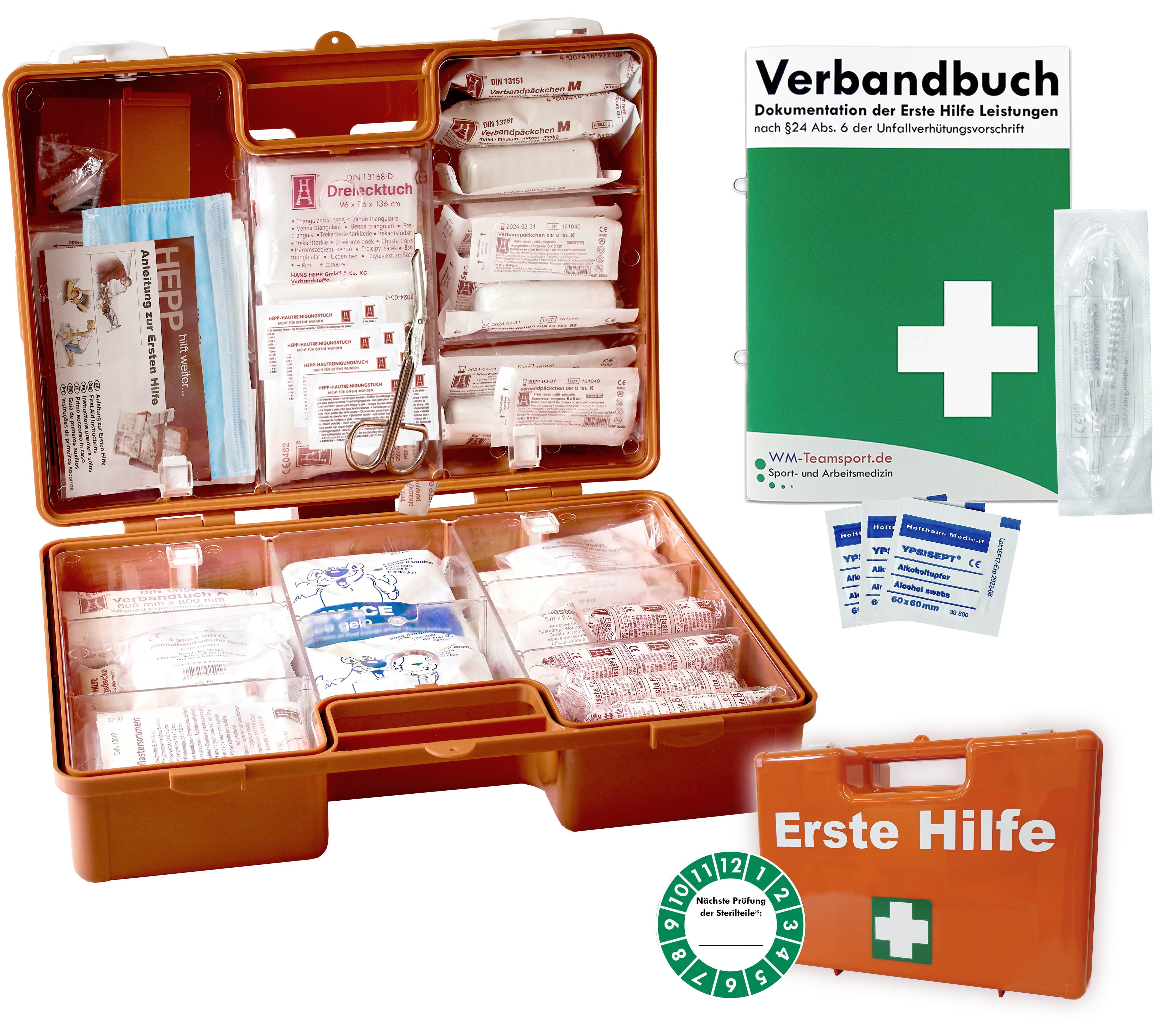 WM-Teamsport Erste-Hilfe-Koffer Erste-Hilfe-Koffer Maxi "PRO" nach aktueller DIN/ EN 13169 ...